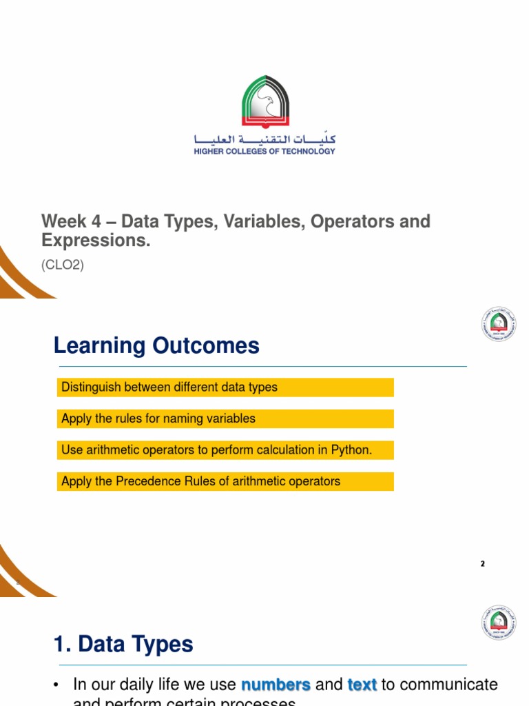 CLO2 - Part 1 | PDF | Data Type | Variable (Computer Science)