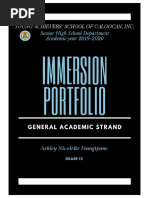 Work Immersion Accomplishment Report | PDF | Housekeeping | Communication