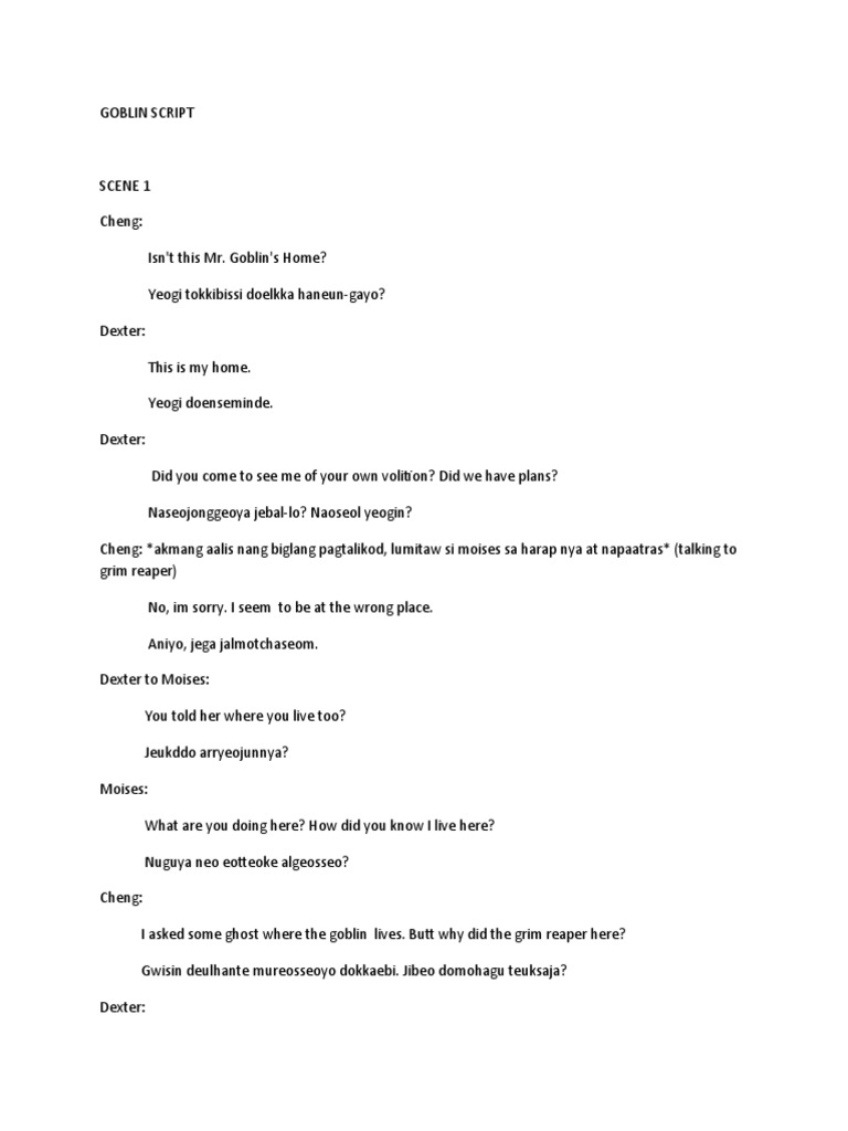 GOBLIN SCRIPT WPS Office | PDF
