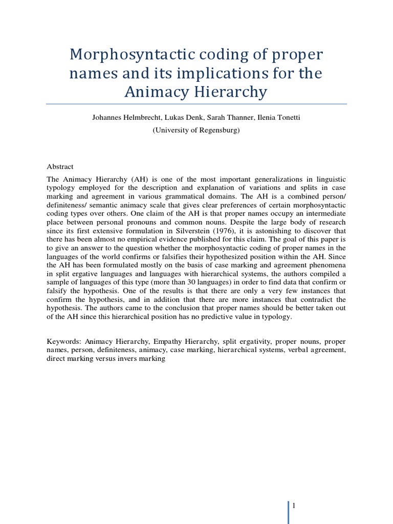 Nhanda Language and Split Ergativity | PDF | Grammatical Number | Human ...