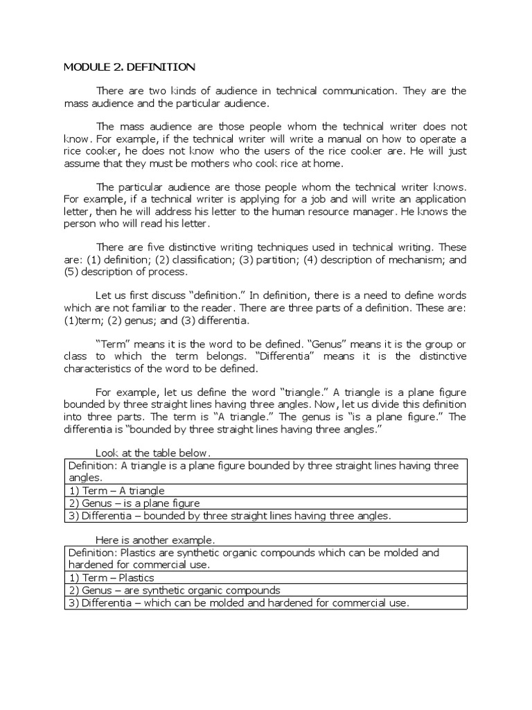 Defining Terms, Genus & Differentia | PDF | Definition | Writers