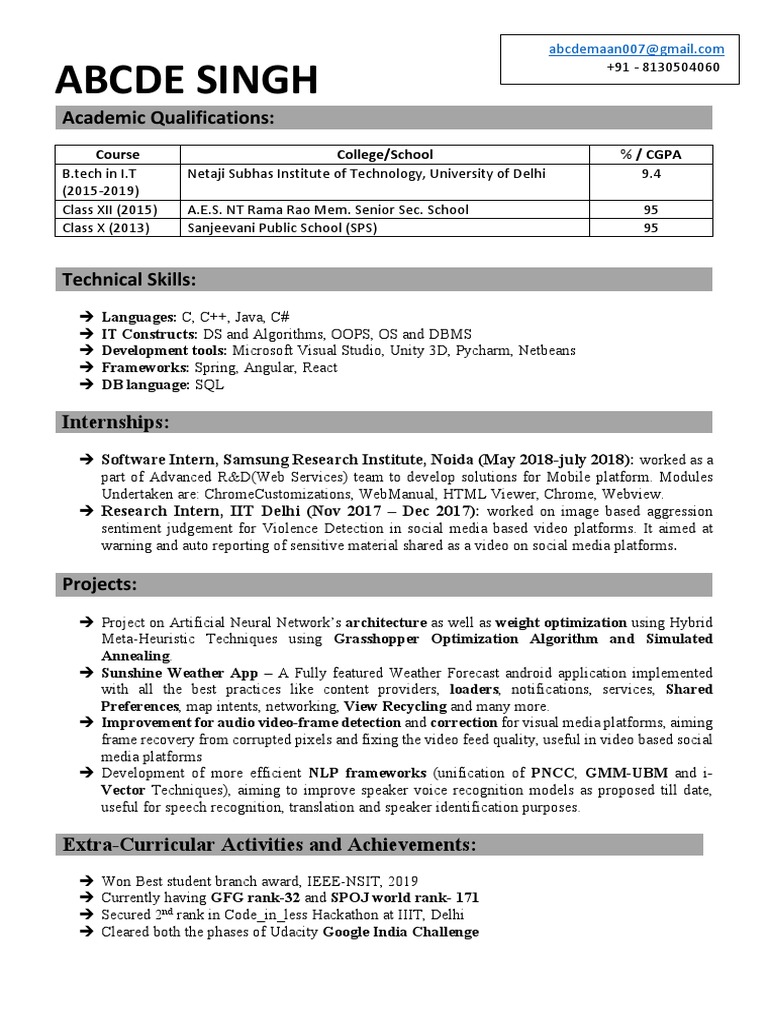 Abcde Singh: Academic Qualifications | Download Free PDF | Speech Recognition | Mobile App