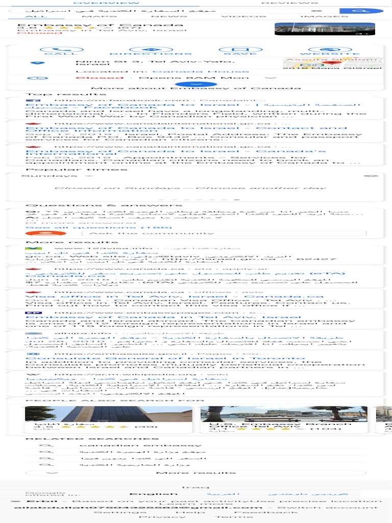 Embassy of Canada in Tel Aviv | PDF | Consul (Representative) | Diplomacy