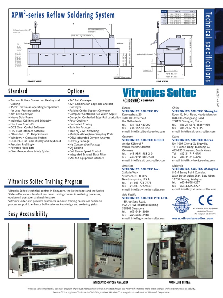 MC 3820 Vitronics Soltec XPM2 Brochure | PDF | Heat Exchanger | Printed Circuit Board