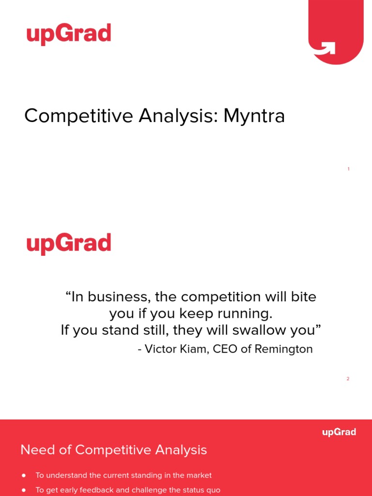Competitive Analysis of Myntra | PDF | E Commerce | Retail