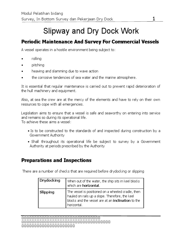 2.2. Slipway and Dry Dock Work | PDF | Anode | Corrosion