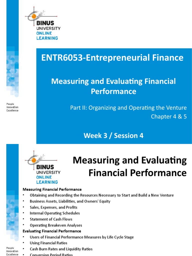PPT3-Measuring and Evaluating Financial Performance | PDF | Balance ...