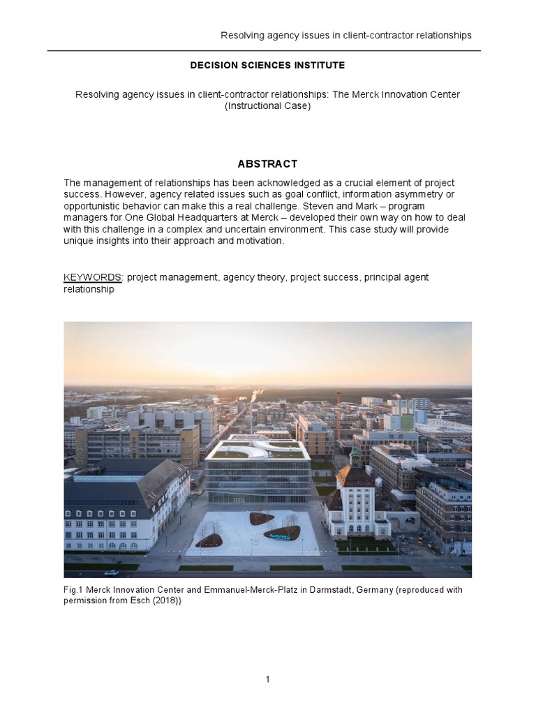 Merck Innovation Centre Case Study | PDF | Procurement | Architect