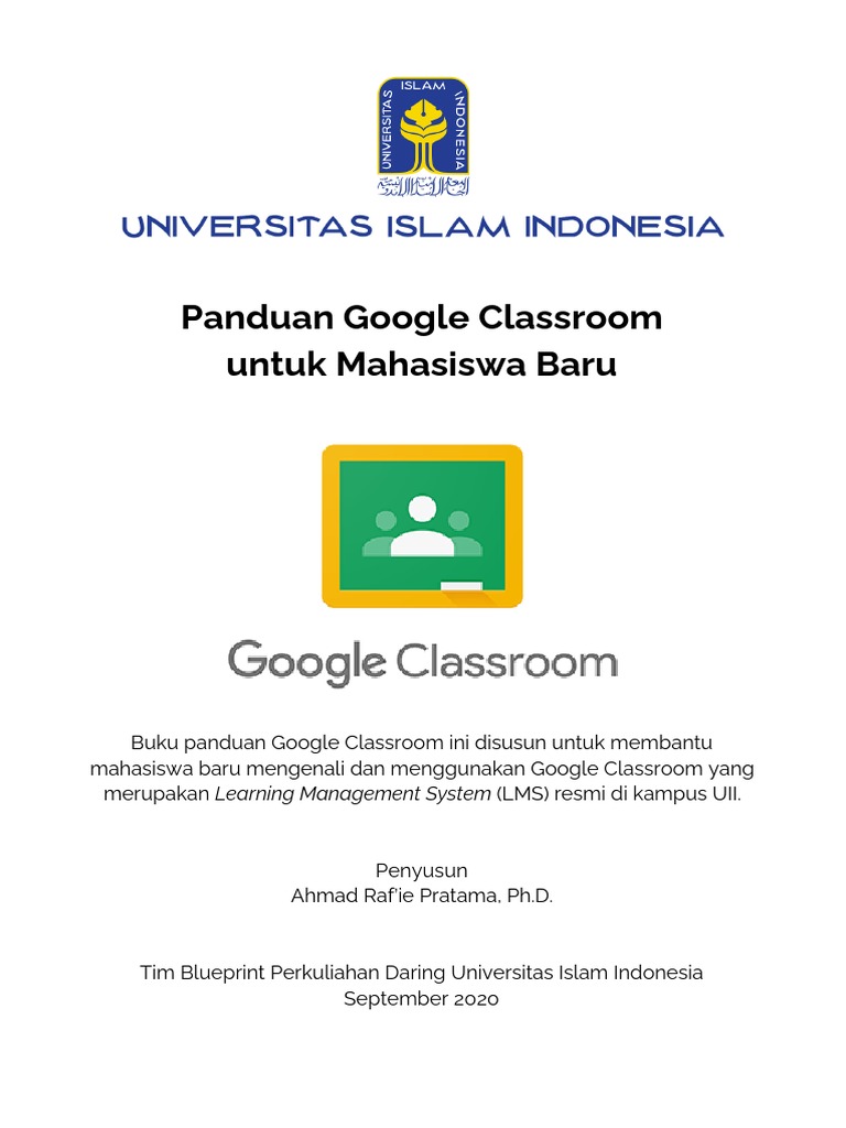 Buku Panduan Google Classroom Untuk Mahasiswa | PDF