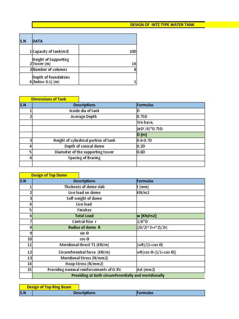 Design of Overhead Water Tank 29 | PDF | Beam (Structure) | Column
