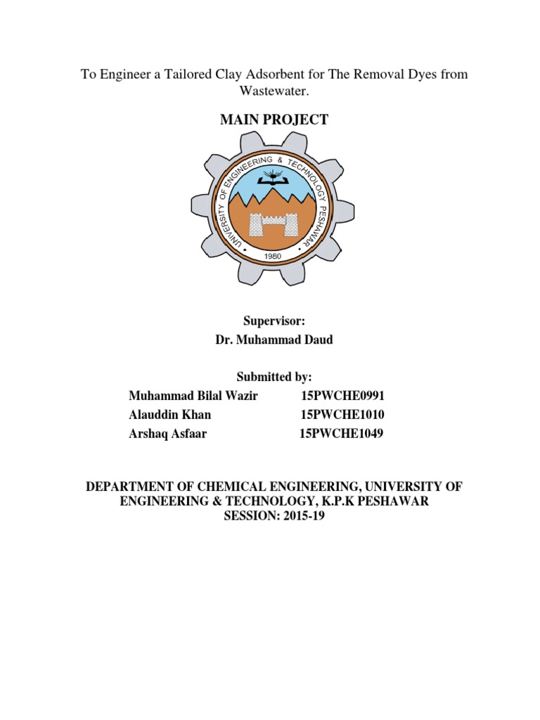 Final Year Project On Waste Water Treatment | PDF | Adsorption | Sewage ...
