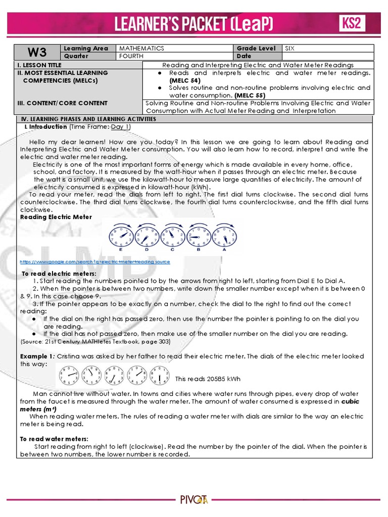 Q4 Mathematics 6 Week 3 | PDF | Electricity | Electrical Engineering