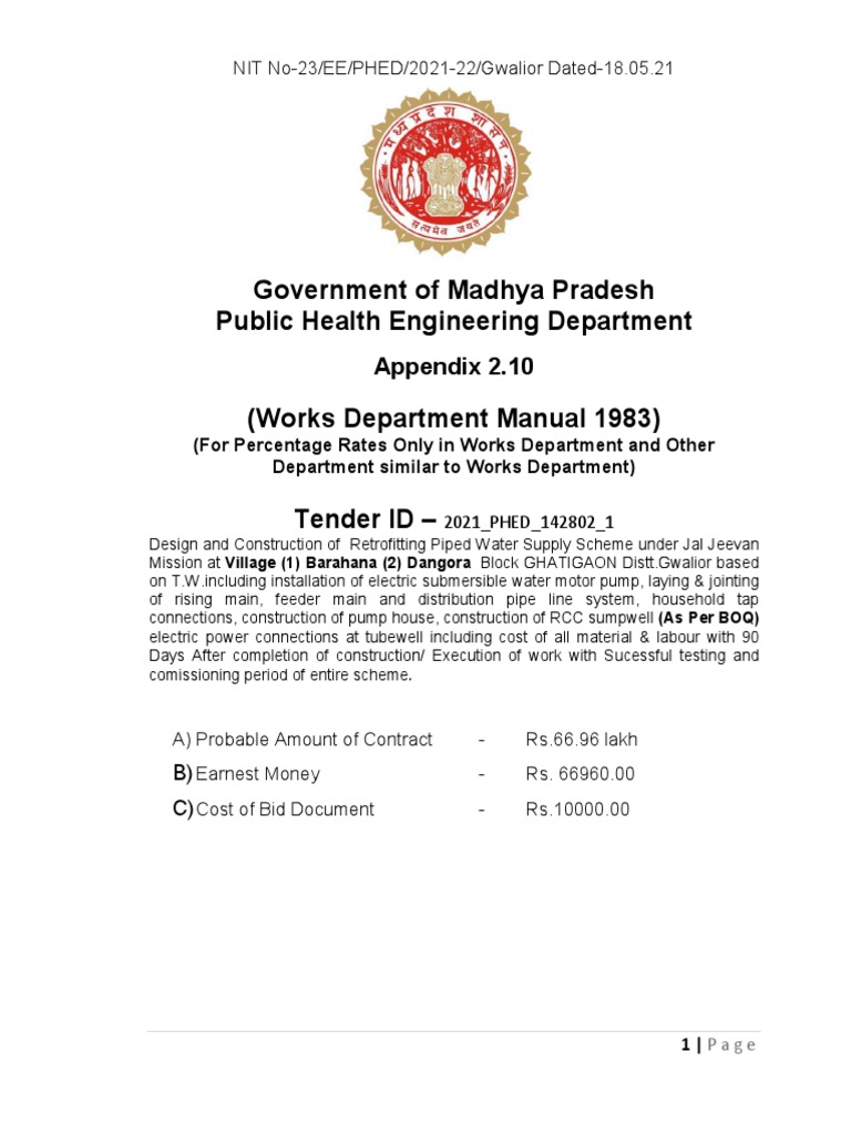 Tendernotice 1 | PDF | Specification (Technical Standard) | Business