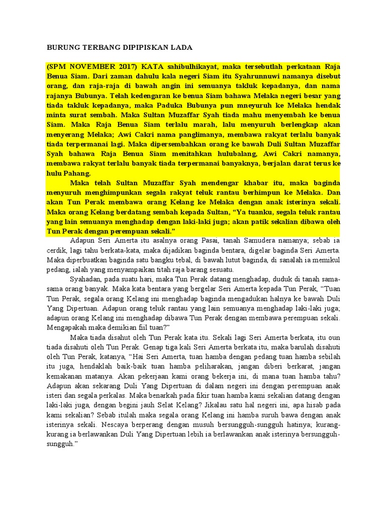 Burung Terbang Dipipiskan Lada | PDF