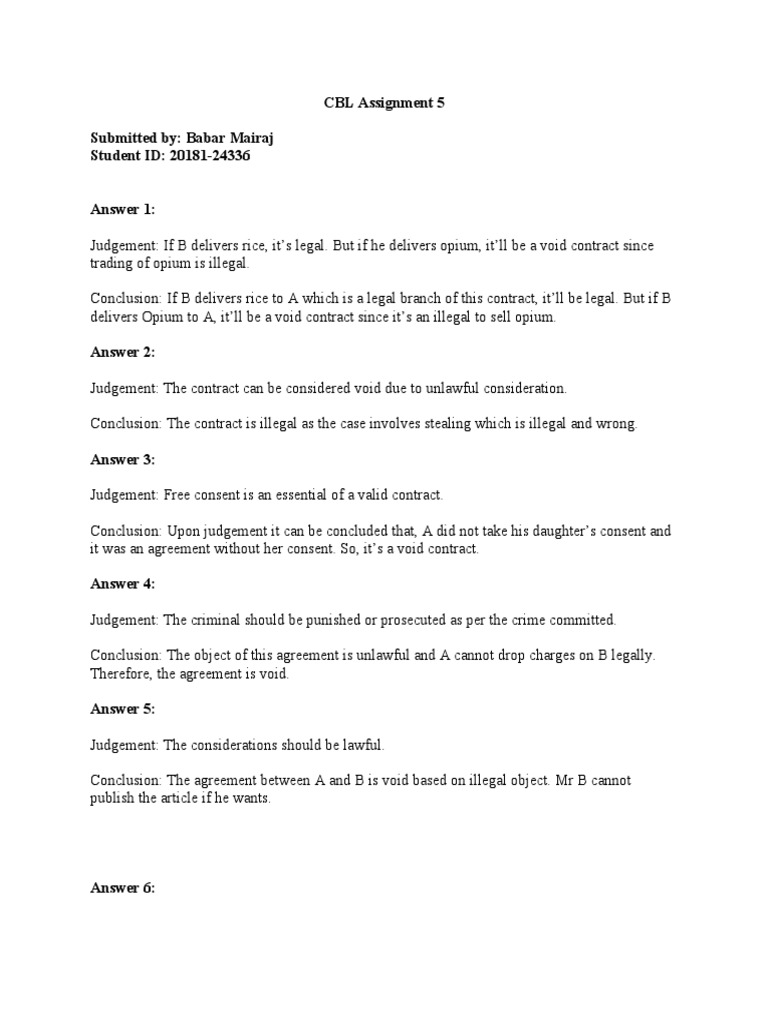 CBL Assignment 5 Submitted By: Babar Mairaj Student ID: 20181-24336 | PDF