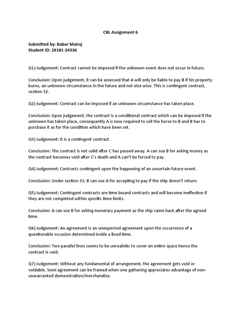 CBL Assignment 6 Submitted By: Babar Mairaj Student ID: 20181-24336 | PDF