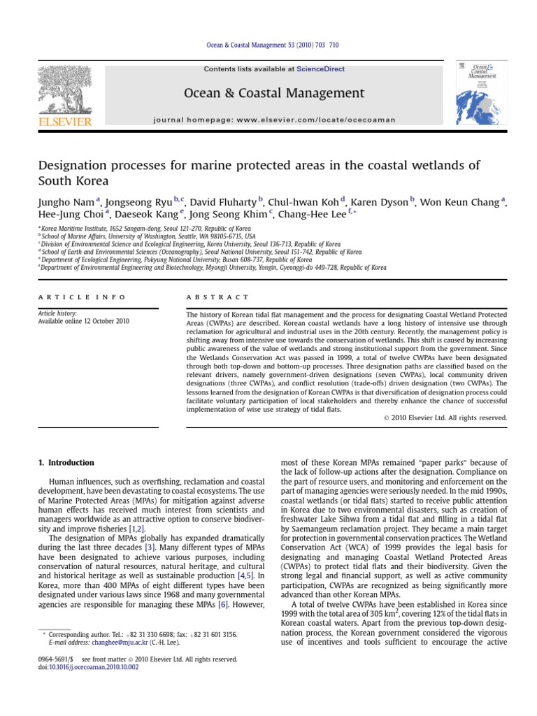 Ocean & Coastal Management | PDF | Wetland | Tide