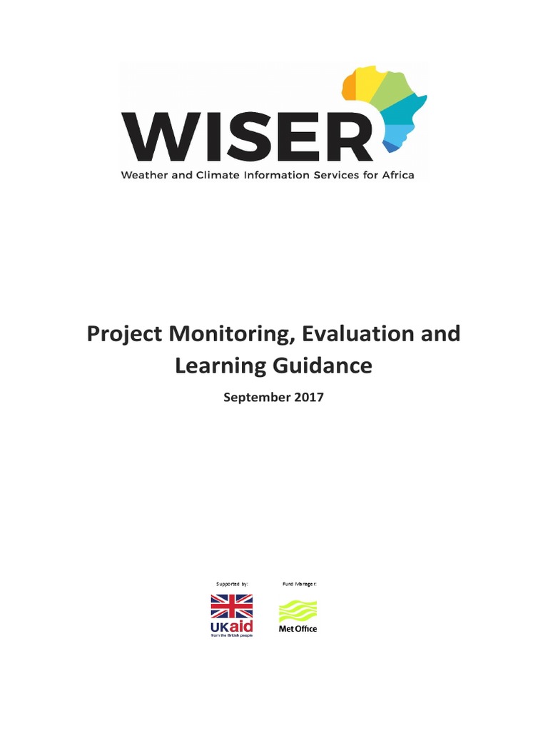 Project Monitoring, Evaluation and Learning Guidance WISER 2017 | PDF ...
