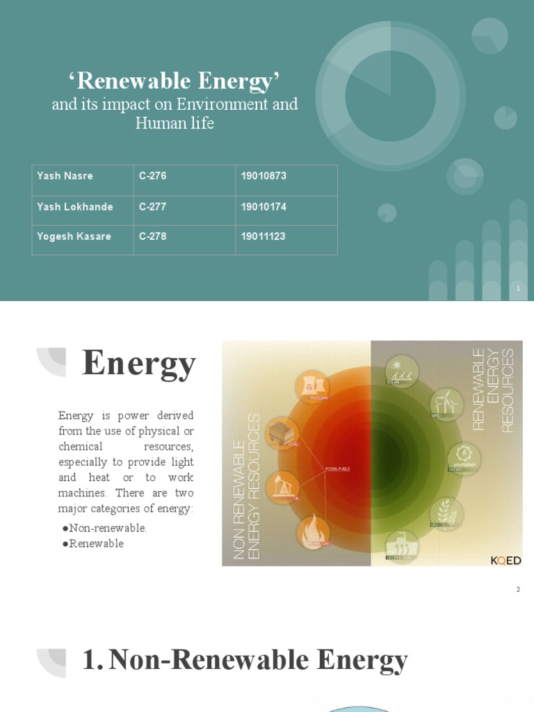 Renewable Energy': and Its Impact On Environment and Human Life | PDF ...