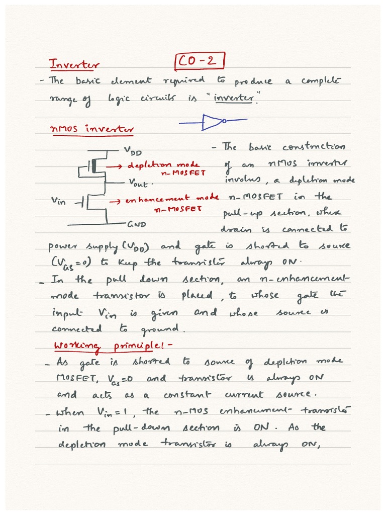 CO-2 Complete Notes | PDF | Mosfet | Cmos