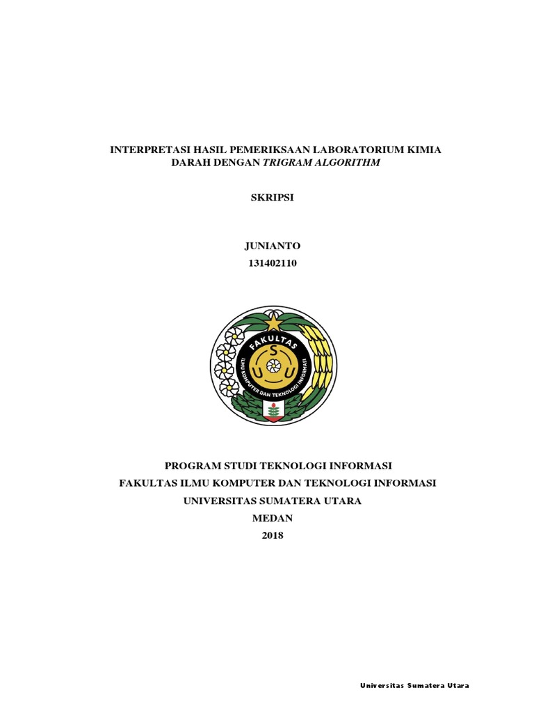 Interpretasi Hasil Pemeriksaan Laboratorium Kimia Darah Dengan Trigram Algorithm | PDF