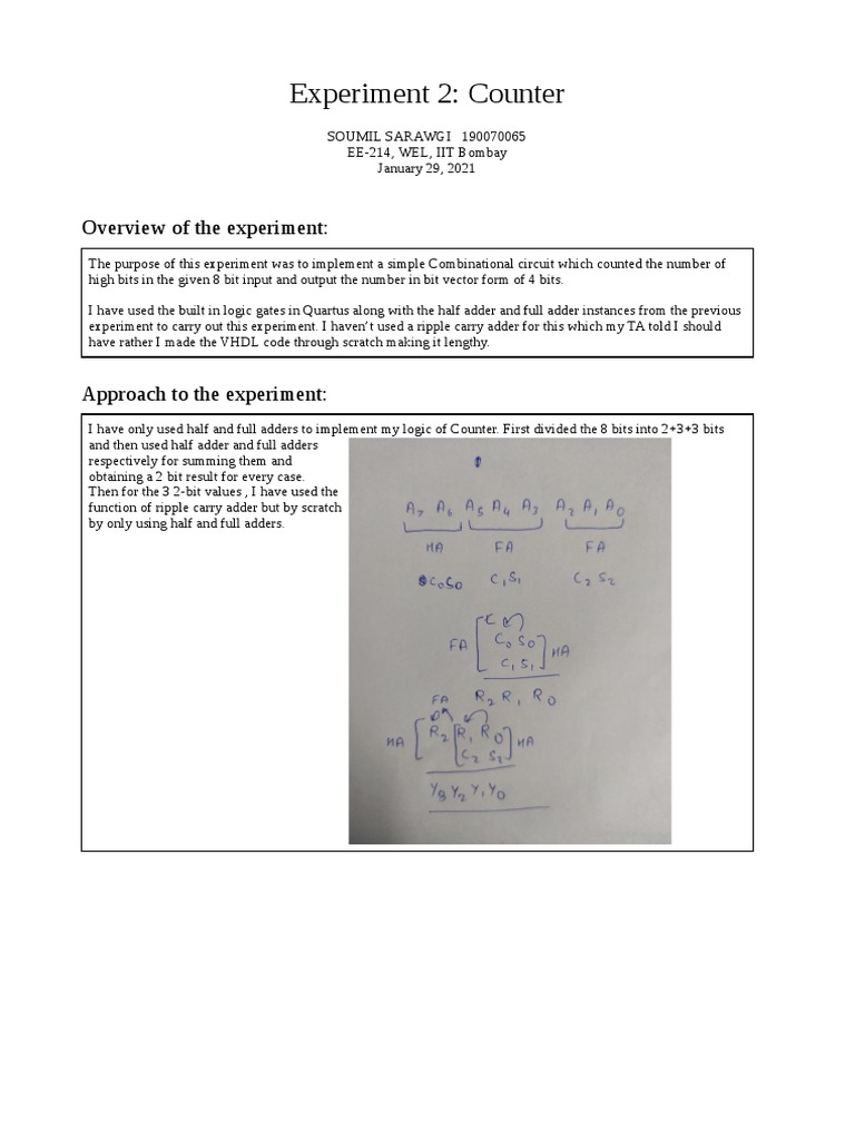 Experiment 2: Counter: Overview of The Experiment | PDF