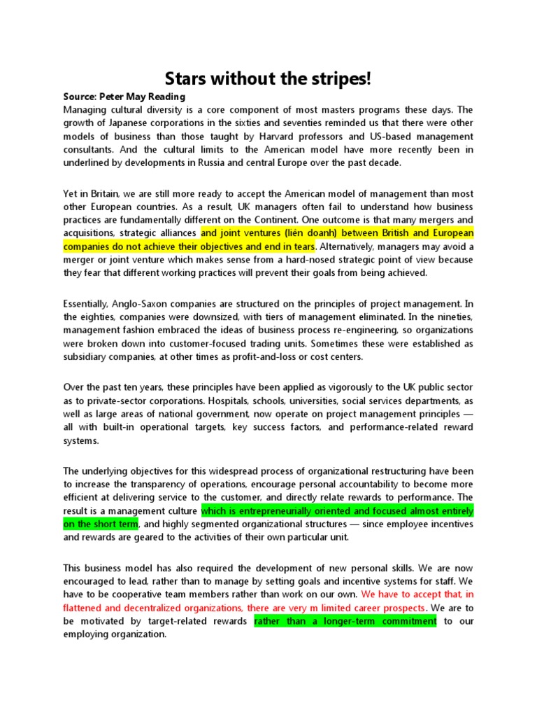 Anglo-American vs European Management Models | PDF | Organizational ...