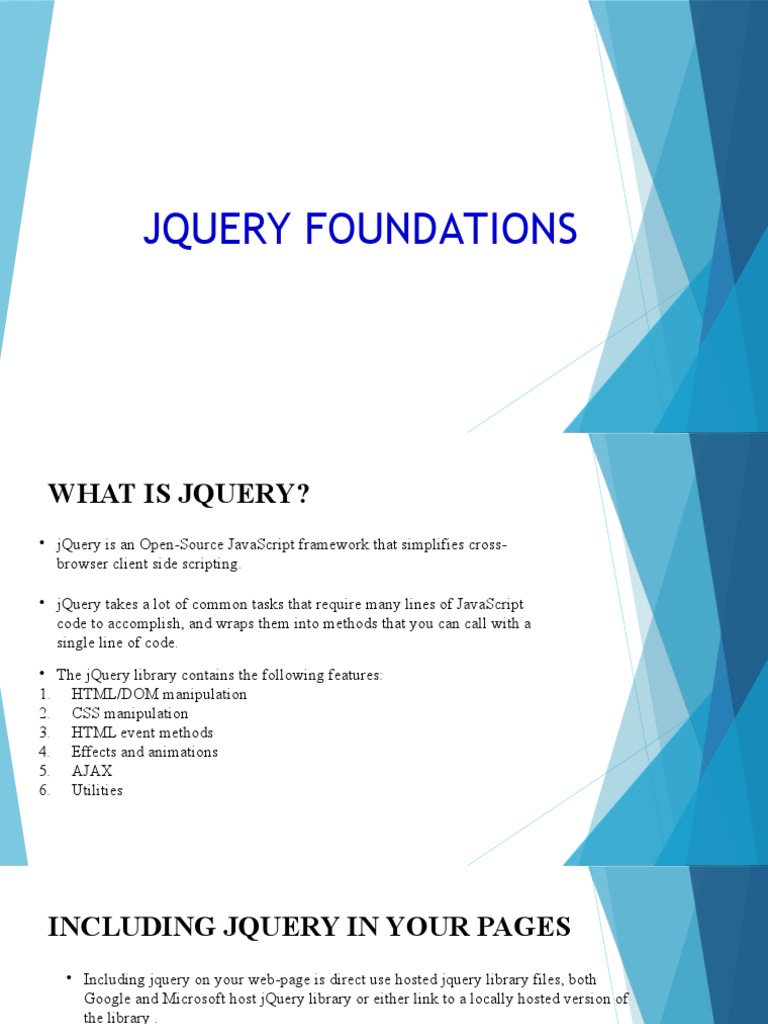 jQuery Basics: Features and Usage Guide | PDF | J Query | Computer ...