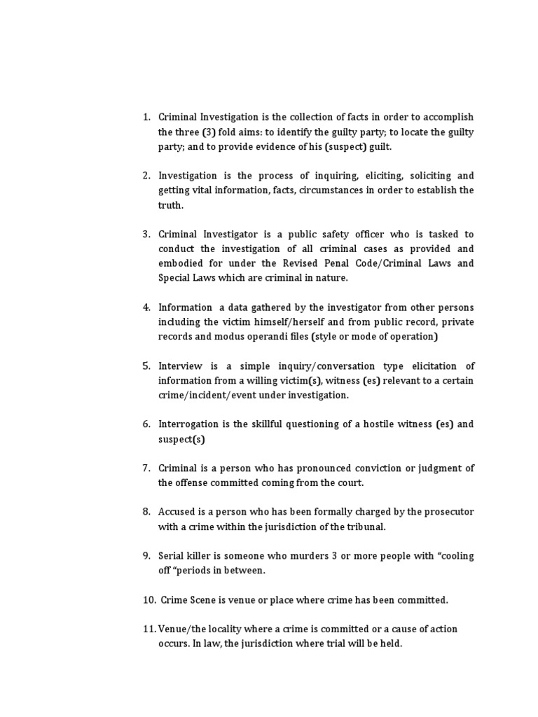 Fundamentals of Criminal Investigation TextBook | PDF | Witness | Crime ...