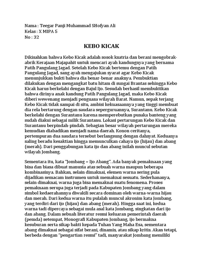 Kebo Kicak | PDF | Agama & Spiritualitas | Fiksi Umum