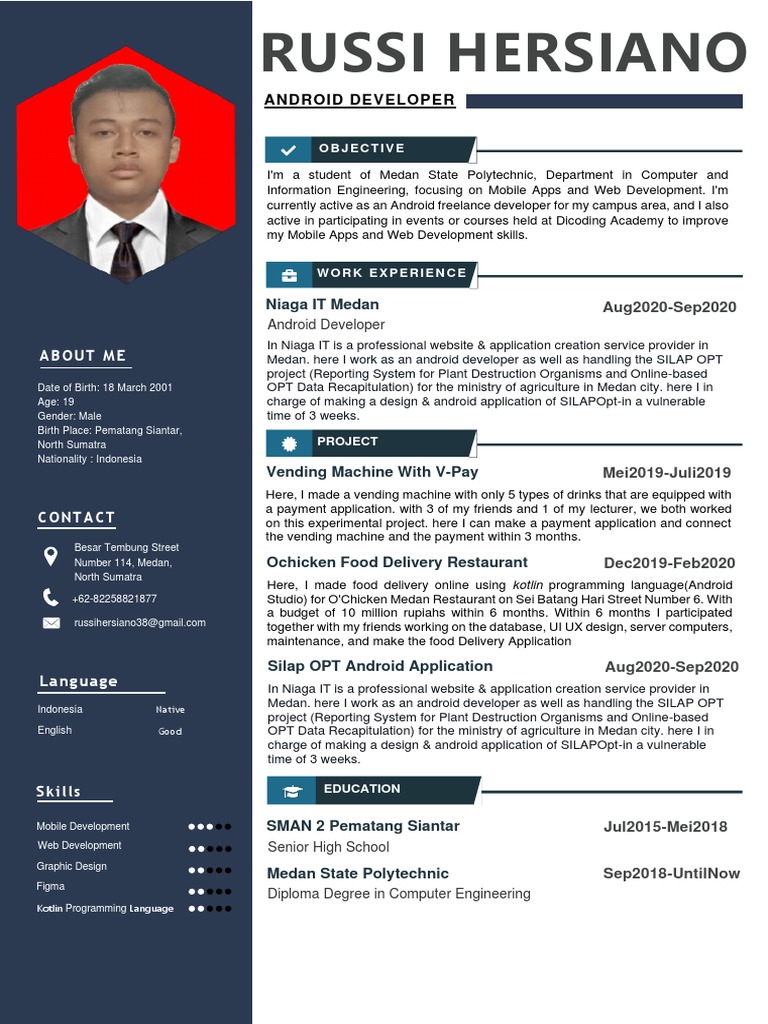 Android Developer Portfolio Medan | PDF | Application Software | Android (Operating System)