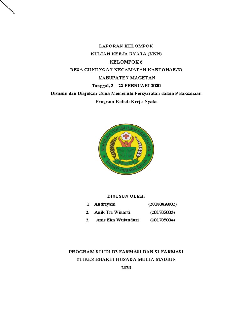 Proker KKN Farmasi Desa Gunungan | PDF | Kesehatan Holistik