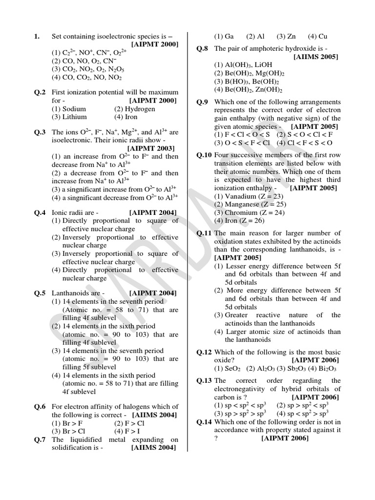 Periodic Table Neet | PDF | Ionic Bonding | Ion