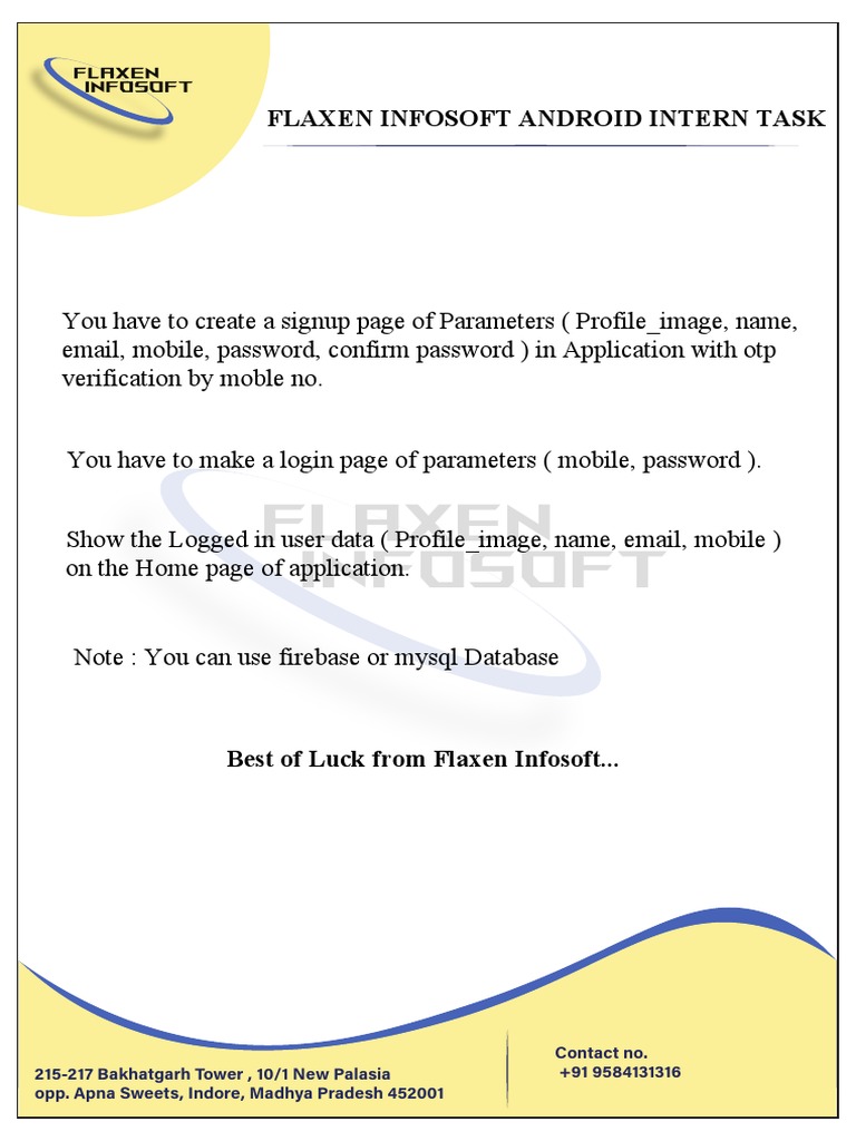 Android Intern Signup Task | PDF