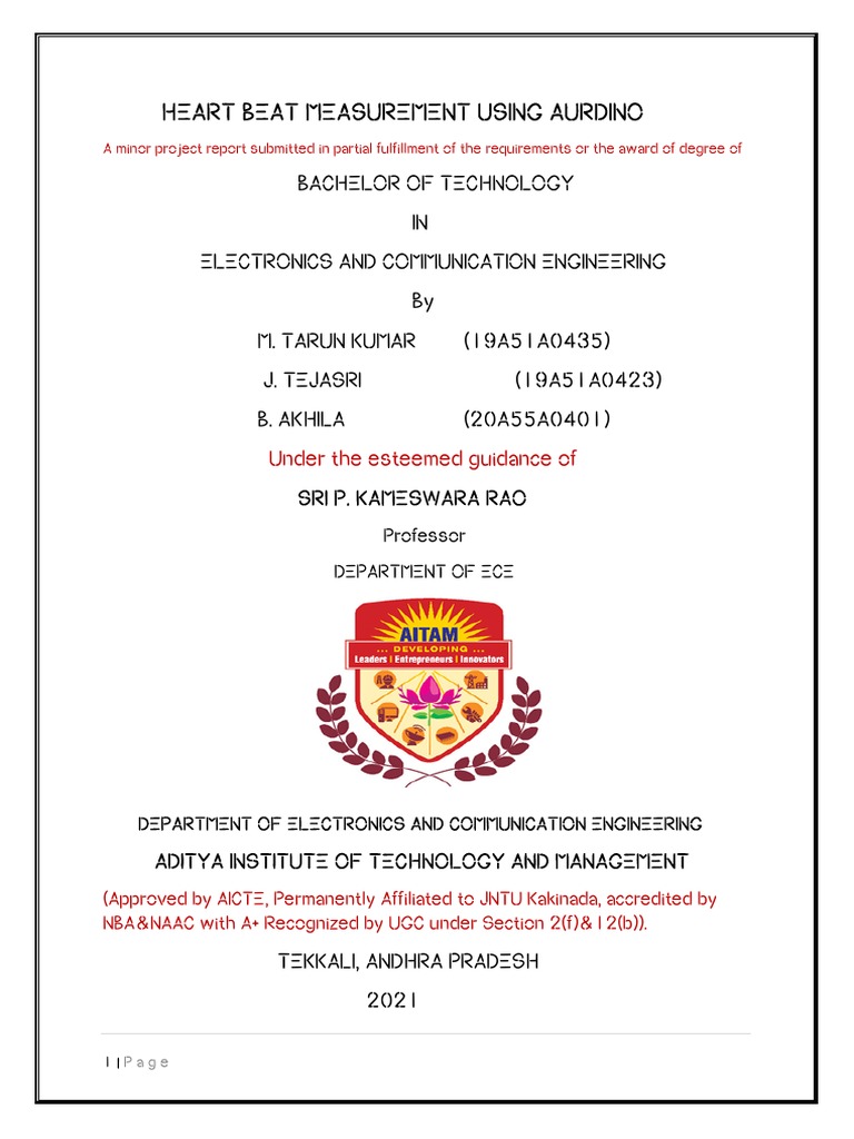 Heart Beat Measurement Using Arduino DOCUMENTATION | PDF | Nature