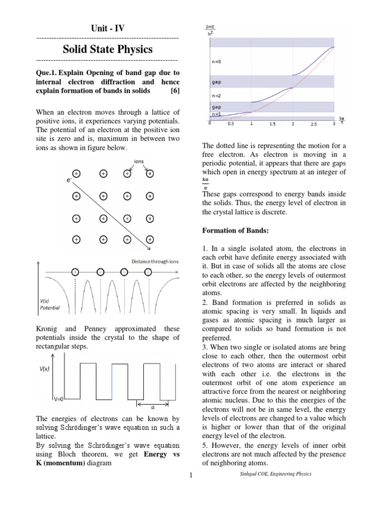 Engg Physics - End Sem - Unit 4 - Q A | PDF | P–N Junction | Electrical ...
