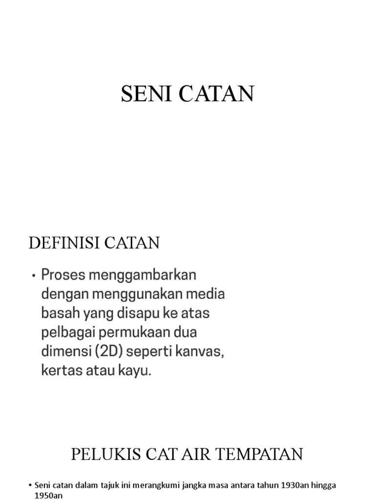 Seni Catan | PDF