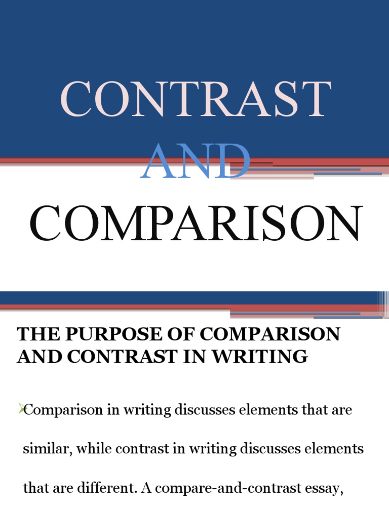 Comparing and Contrasting Writing Techniques | PDF
