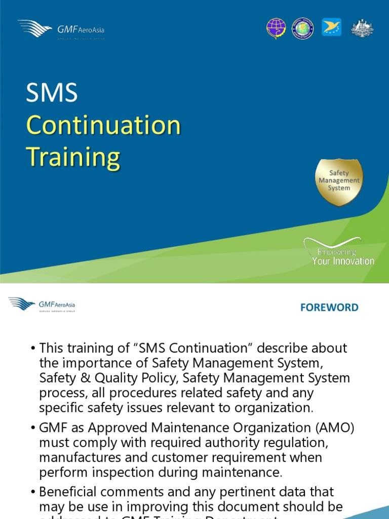 Example SMS Continuation 2020 Finall | PDF | Hazards | Risk