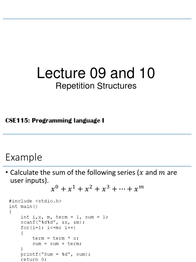 CSE115 Lec09&10 RepetitionStructures Part02 | PDF | Control Flow | Computer Science