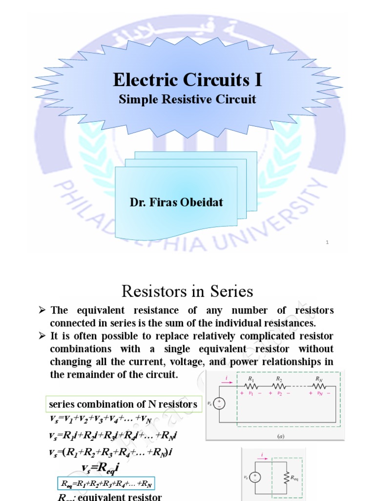3 Simple Resistive Circuit | PDF | Electrical Network | Series And Parallel Circuits