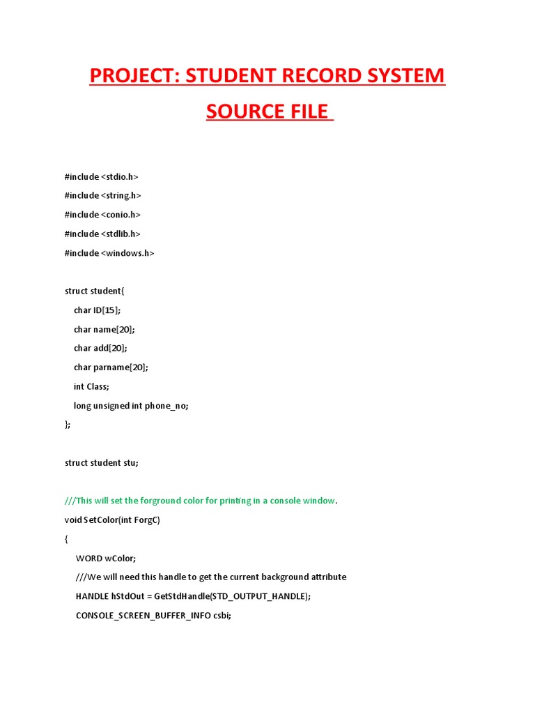 Student Record System Source Code | PDF | Software Engineering ...