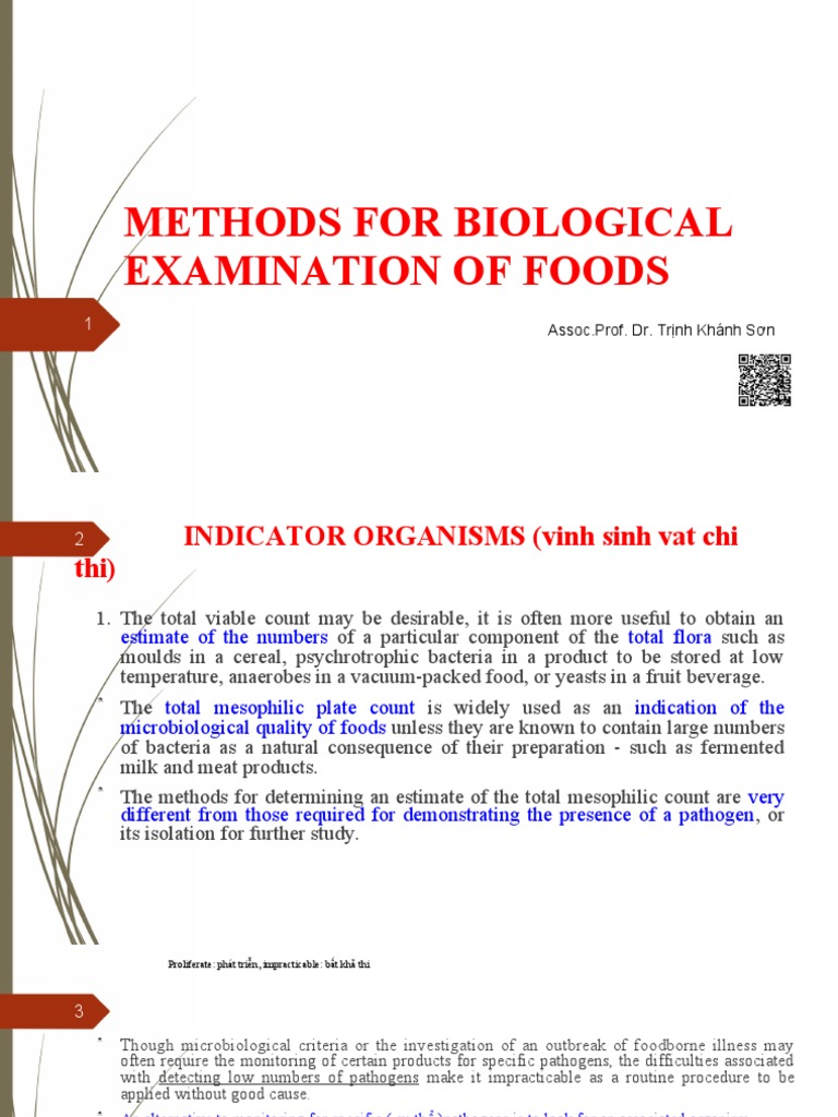 Biological Food Examination Methods | PDF | Elisa | Microscopy