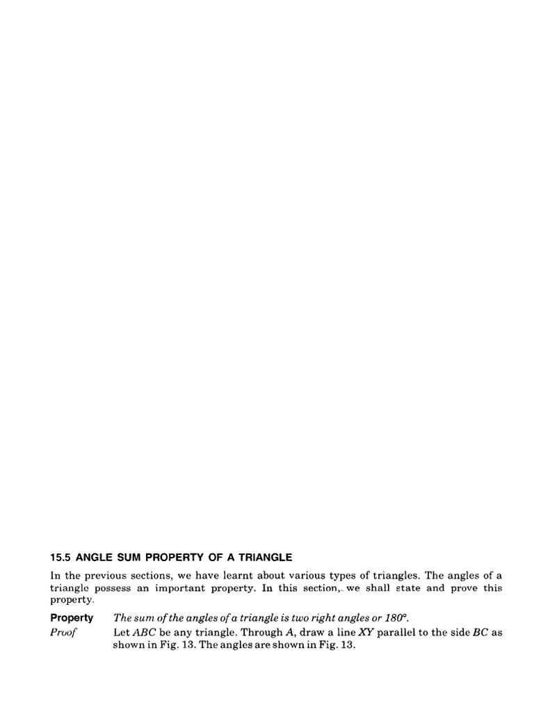 Angle Sum Property of Triangles | PDF | Triangle | Angle