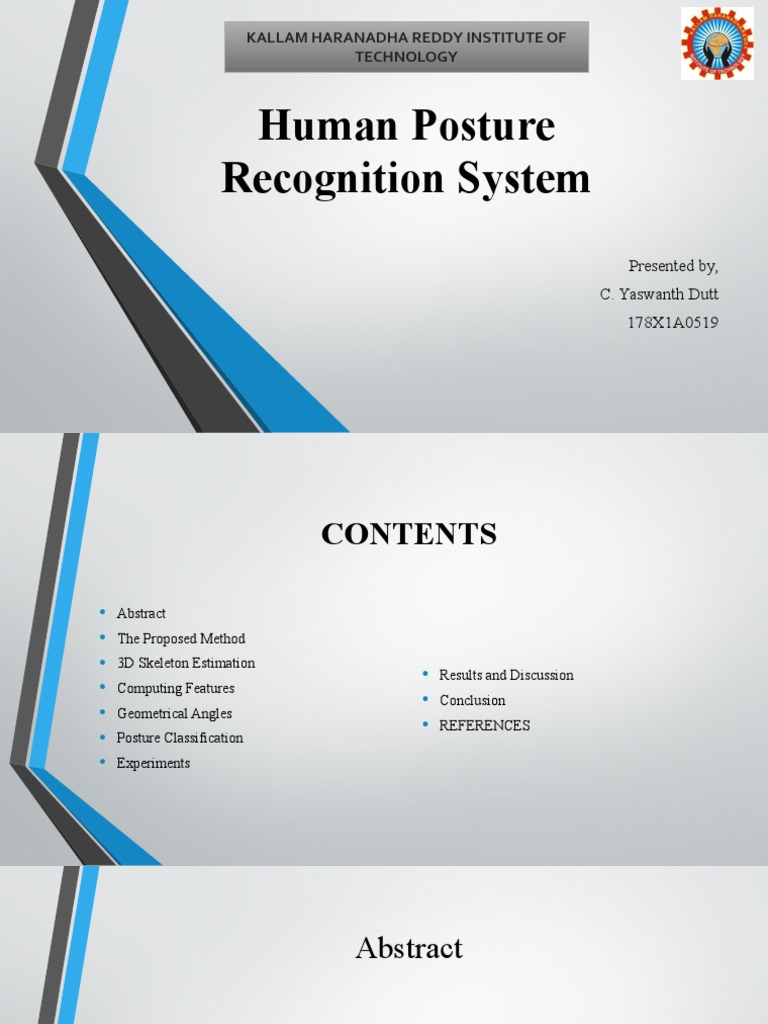 Human Posture Recognition System: Kallam Haranadha Reddy Institute of ...