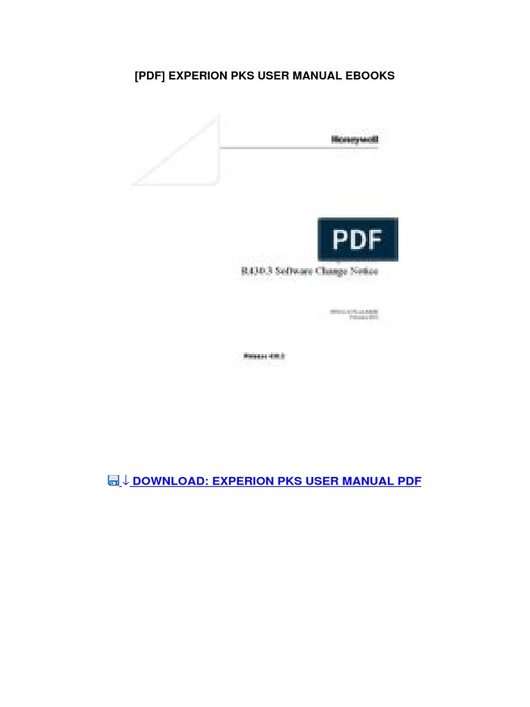 Download: Experion Pks User Manual PDF | Download Free PDF ...