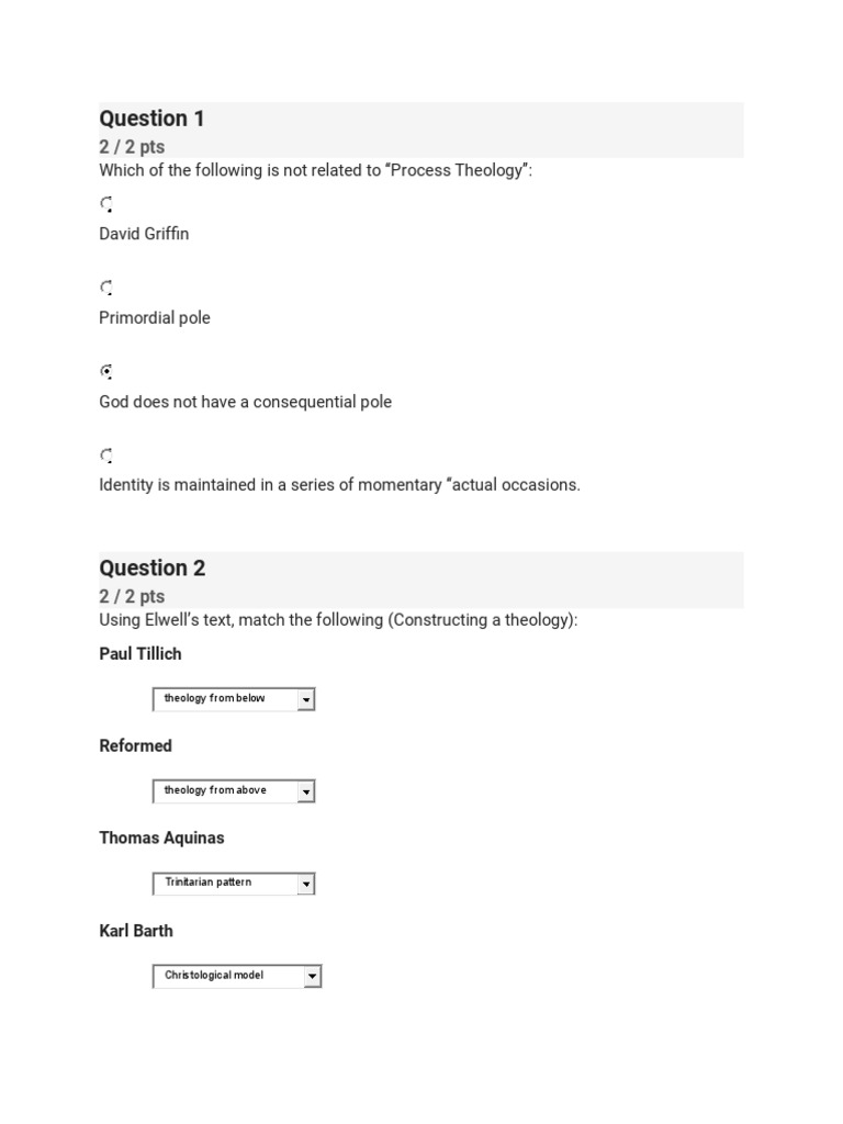 Theo 525 Exam One | PDF | Theology | Truth
