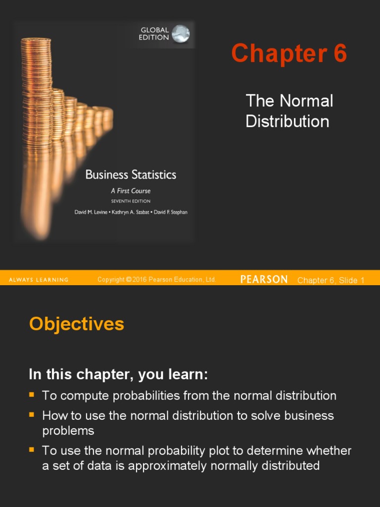 The Normal Distribution: Chapter 6, Slide 1 | PDF | Normal Distribution ...