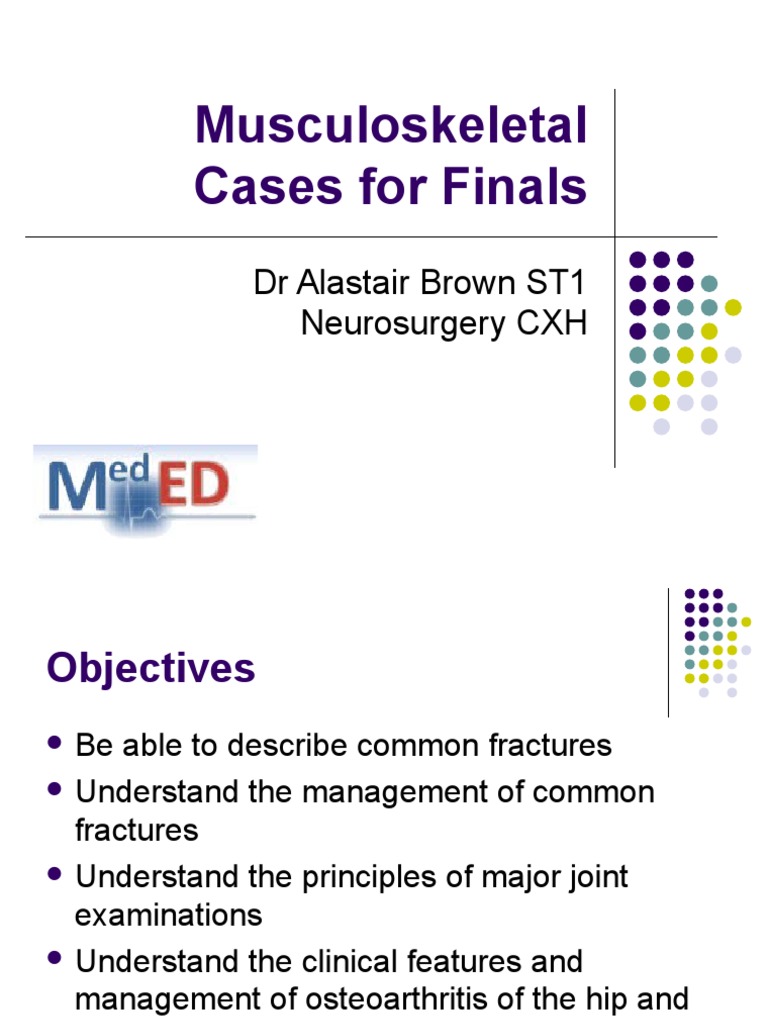 Musculoskeletal Exam Cases Guide | PDF | Shoulder | Knee