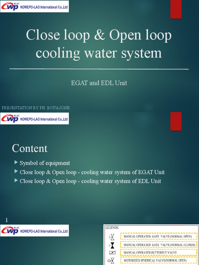 Close Loop & Open Loop Cooling Water System, PH Bouasone | PDF | Pump ...
